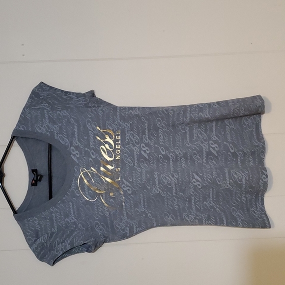 Guess | Tops | Euc Guess Tshirt Small Gray With Gold Decal 3 For 3 ...
